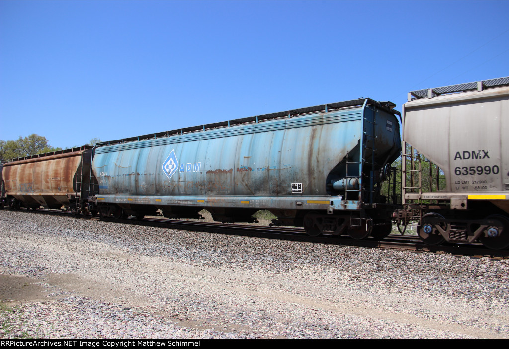 Blue ADM 4 Bay Covered Hopper